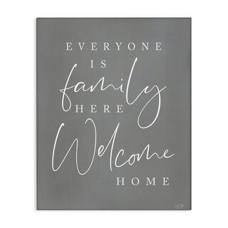 Stupell Everyone is Family Here Canvas Wall Art Design by Lux + Me ...