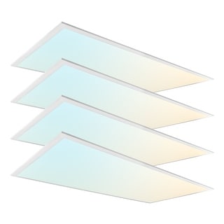 Luxrite 2x4 FT LED Panel Lights 30/40/50W 3 Color Selectable Dimmable ...