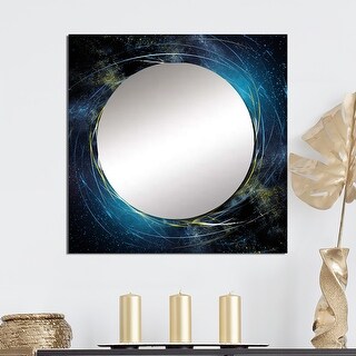 Designart "Space Light Orbiting A Black Hole IV" Space Wall Mirror ...
