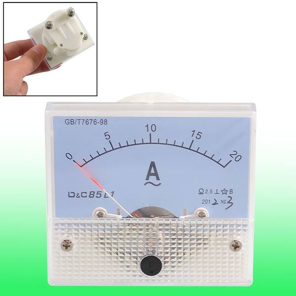 Class 2.5 Accuracy Analog AC 0-20A Scale Range Amperemeter Panel Meter ...