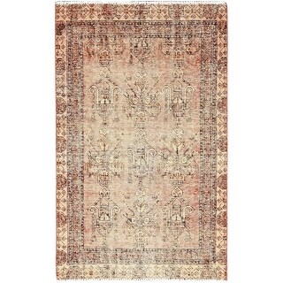Shahbanu Rugs Butter Toast Brown Vintage Persian Baluch Hand Knotted ...