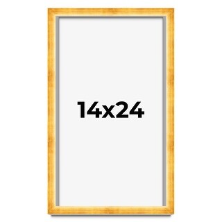 14x24 Shadow Box Frame Gold | 1.625 Inches Deep Real Wood Traditional ...