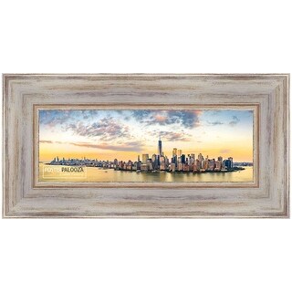 36x12 Contemporary White Complete Wood Panoramic Frame with UV Acrylic ...