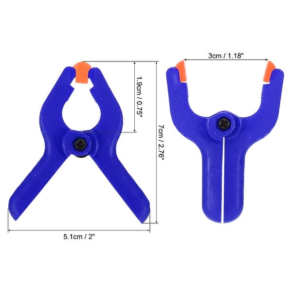 2 Inch Spring Clamps, 8 Pack Plastic Flexible Anti-slip Strong Clips ...