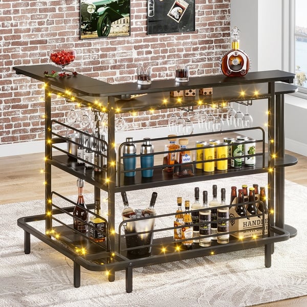pub table with wine rack