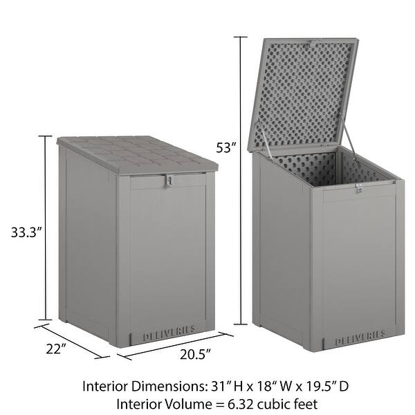 Cosco Outdoor Living BoxGuard Lockable Package Delivery and Storage Box ...