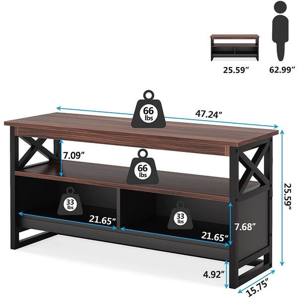 3-Tier 47 Inch TV Stand for TVs up to 55 Inches Console Table - Bed ...