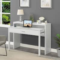 Convenience Concepts Newport JB Console/Sliding Desk with Drawer and ...