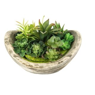 MODA wood pot with plastic plant - 12.99*12.99*10.63 - Bed Bath ...