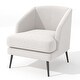 Grondin Mid-Century Modern Style Upholstered Accent Barrel Chair with ...