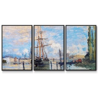 The Seine at Rouen, 1872 - Multi Piece Framed Canvas - Bed Bath ...