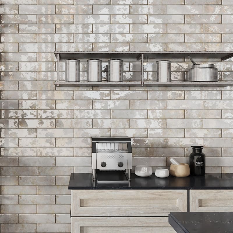 Merola Tile Biarritz Green 3" x 12" Ceramic Wall Tile - Overstock ...