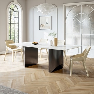 Black Titanium Stainless Steel Dining Table with Rock Plate - Supports ...