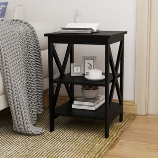 Small Side Table with Black-MDF Material Legs - Bed Bath & Beyond ...