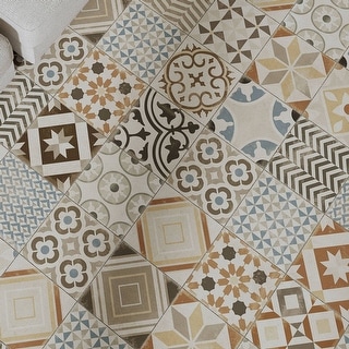 Seville 8 in. x 8 in. Sepia Matte Porcelain Wall and Floor Tile - Bed ...