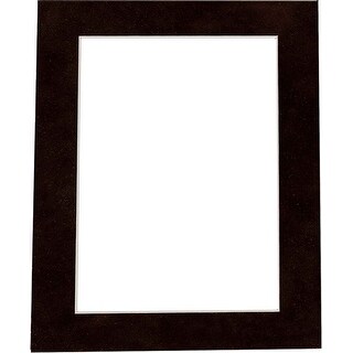8x16 Mat Bevel Cut for 6x12 Photos - Acid Free Black Suede Precut ...