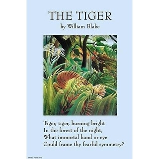 A Fearsome Feral Tiger Sometimes Spelled Tyger. Illustrated By The ...