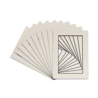 Pack of TEN 7x9 Mats Bevel Cut for 5x6 Photos - Acid Free White with ...
