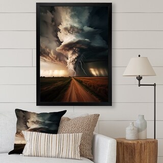 Designart "Storm Majestic Vortex" Storms Framed Wall Decor - Bed Bath ...