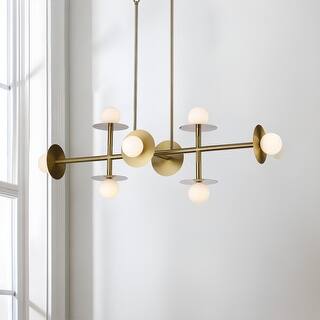 Modern 8-Light Sputnik Linear Island Chandelier - Bed Bath & Beyond ...