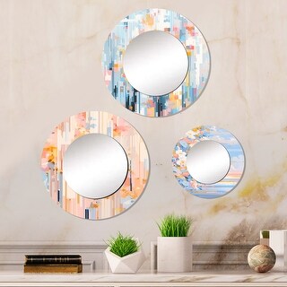 Designart "Daisy Hyperrealistic Flowers I" Floral Daisy Mirror Set Of 3 ...