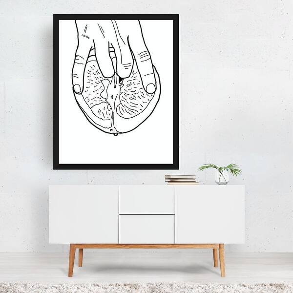 Deceptive Love Drawing Fruit Monochrome Pattern Art Print/Poster - Bed ...