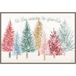 Holiday Sparkle I by Dina June Canvas Art Framed - 33 x 23 in - Bed ...