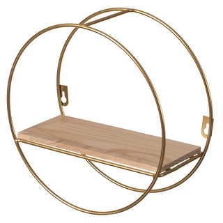 Decorative Modern Round Accent Floating Shelf Circle Decor Display Wall ...