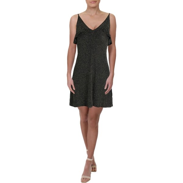 Toi Et Moi Womens Cocktail Dress Metallic Mini - Overstock - 30923268
