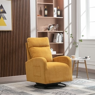 Glider Rocking Chair, Metal Base Comfy Tall Back Rocking Armchair - Bed ...