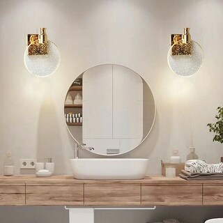 Gold Round LED Bathroom Vanity Light 3 Light Colors - Bed Bath & Beyond ...