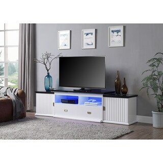 50" Entertainment Center TV Console Table with LED RGB Lights for ...