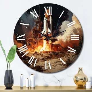 Designart "Rocketship Remembrance I" Transportation Oversized Wall ...