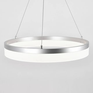 Artika Optical Integrated LED Pendant Light Fixture, Chrome - Bed Bath ...