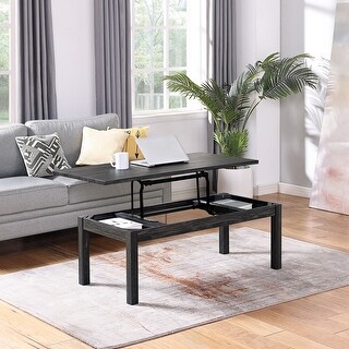 Lift Top Coffee Tables for Living Room, Wooden Elevated Center Table ...