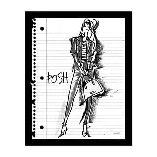 Doodle Posh Drawing Fashion Feminine Figurative Art Print/Poster - Bed ...