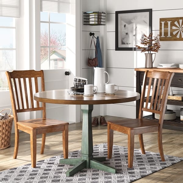 two tone dining table