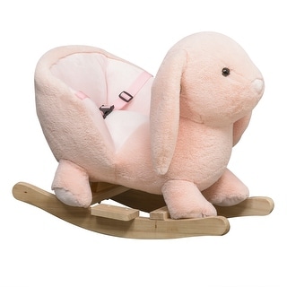 Qaba Rabbit Wooden Rocking Horse with Simulated Sound - Bed Bath ...