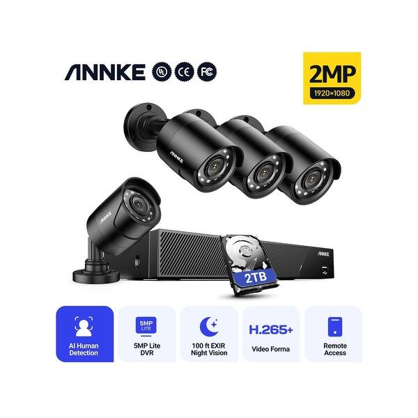 ANNKE 8CH 1080P Outdoor CCTV Video Home Security 4PCS Bullet Camera ...