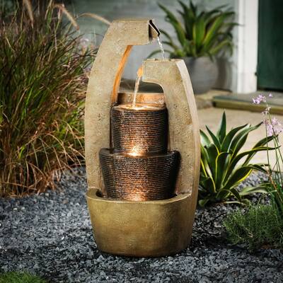 32" Cascade Water Fountain with Led Light - Overstock - 33040737