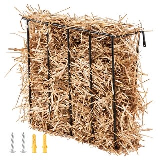 Livestock Hay Feeder, 24 Gallons Large Capacity, Heavy-Duty Steel Goat ...