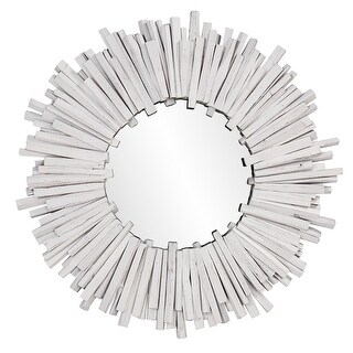 Allan Andrews Durango Round White Mirror - Bed Bath & Beyond - 30880367