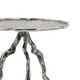 24 Inch Accent Table, Aluminum Metal Branch Tripod Legs, Antique Silver ...