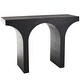 Black Wood Cutout Arch Abstract Console Table - Bed Bath & Beyond ...