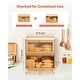 15.75-inch Bamboo Bread Storage Box with Acrylic Wavy Door ...
