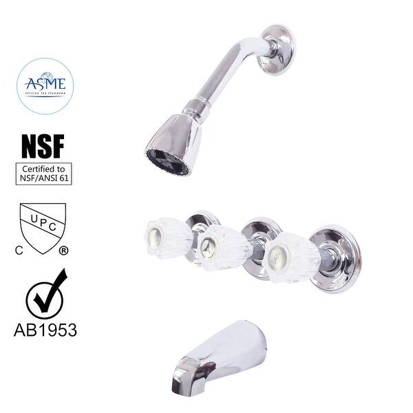 Triple Handle Tub & shower kit with Chrome Finish (NON PRESSURE BALANCE ...