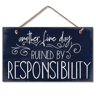 Hanging Wood Sign - Fine Day Ruined - Bed Bath & Beyond - 32712927