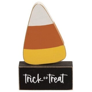 Wooden Candy Corn on Trick or Treat Base - Black,Oarenge,White,Yellow ...
