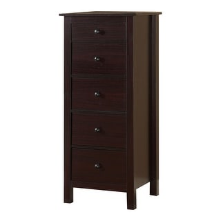 Contemporary 5-Drawer 19 in. Wide Storage Chest, Tall Dresser for ...