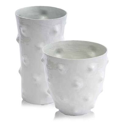 HomeRoots White - Dotted Vase - Overstock - 32113925